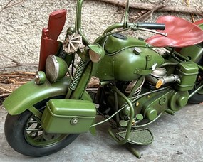 Plechový model - Vojenská motorka URAL