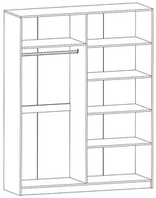 Sestava do ložnice ATHOS wenge/dub kraft