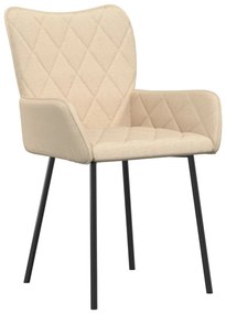Jídelní židle 2 ks krémové textil - Default Title