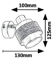 Rabalux 5379 - Nástěnné bodové svítidlo BASIL 1xE14/40W/230V