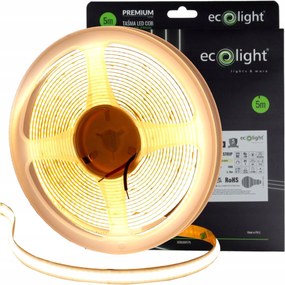 Led pásek 24V Bezbodový pásek Cob 1152LED/1m 14W/1m 1750lm/m Teplý 5M