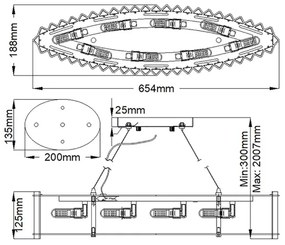 Kichler KL-CRYSTAL-SKYE-ISLE-LED Koupelnový lustr CRYSTAL SKYE 8xG9/3W/230V IP44
