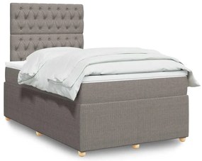 Box spring postel s matrací taupe 120x200 cm textil 3292034
