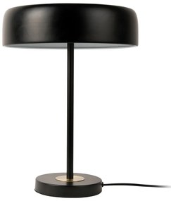 Černá stolní lampa s kovovým stínidlem (výška 40 cm) Gold Disc – Leitmotiv