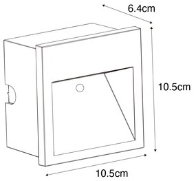 Moderní nástěnné svítidlo černé vč. LED - Gem 2