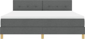 Postel s boxspringem s polštářem Tmavě šedá 180 x 200 cm textil 3338938