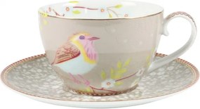 Pip Studio Floral Šálek s podšálkem Early Bird khaki 280ml