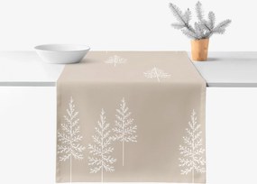 Goldea běhoun na stůl z pevné bavlny - severské stromky 50x160 cm