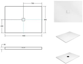 NOX ULTRASLIM sprchová vanička Rozměr vaničky: 120x80cm