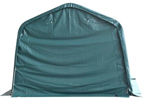 vidaXL Mobilní přístřešek pro zvířata PVC 550 g/m² 3,3x6,4m tm. zelený