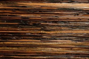 Dřevěná lodní mozaika  - obkladový panel 600 x 300 x 10 - 20 mm (0,09 m²)