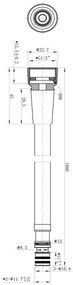 Sapho, Hadice pro výsuvnou sprchu, 185cm, FR584