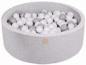 Suchý bazének s míčky 90x30cm s 200 míčky, světle šedá: šedá, bílá