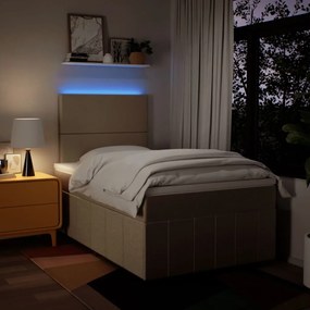 Box spring postel s matrací krémová 120x190 cm textil 3293905