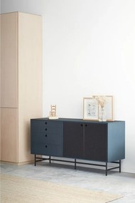 Černo-modrá komoda Teulat Punto, šířka 150 cm