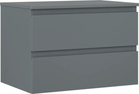 Mexen Orio, koupelnová skříňka 70 cm s horní částí, 2 zásuvky, grafitová matná, 91A10-07047-2-BFFC66