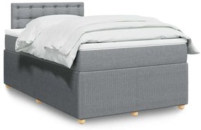 Box spring postel s matrací světle šedá 120 x 200 cm textil 3287437