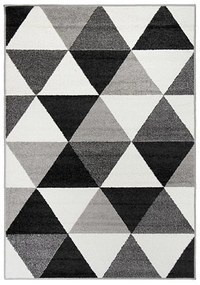 Oriental Weavers, Kusový koberec Lotto 665 HR5 E, 200x285, černobílá, chodba / předsíň