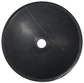 Sapho Blok Kamenné umyvadlo průměr 40 cm, černý matný Marquin 2401-35