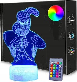 Lampička 3D noční Led usb dálkové ovládání Míč Spider-Man