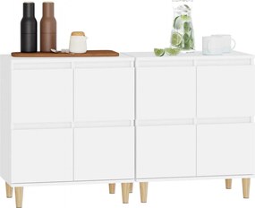 Příborníky 2 ks bílé 60 x 35 x 70 cm kompozitní dřevo 3185751