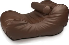 Sedací vak Lehátko XL polyester TiaHome - tmavě hnědá