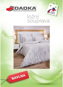 DADKA Bavlněné povlečení Max šedý 140x200, 70x90 cm