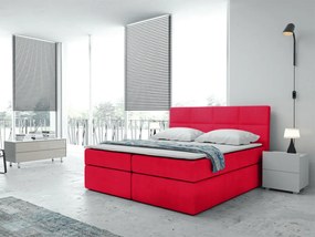 Kontinentální čalouněná postel 160x200 cm Nica Barva: Červená - Trinity 09