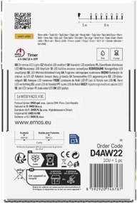 Vánoční osvětlení EMOS D4AW22 80LED řetěz 8m teplá bílá programy s časovačem