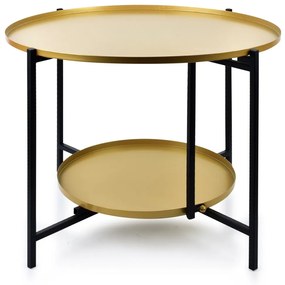 Dvoupatrový konferenční stolek LUCAS zlatý