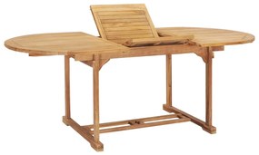 Rozkládací zahradní stůl (150–200) x 100 x 75 cm masivní teak,  44675