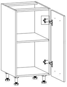 LANGEN ap | dolní skříňka D40 | push open | UNI provedení | artisan