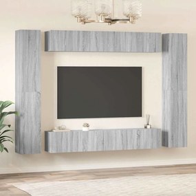 10dílný set TV skříněk šedý sonoma kompozitní dřevo 3120249