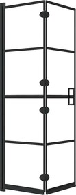 Skládací sprchový kout ESG 80 x 140 cm černý 150743