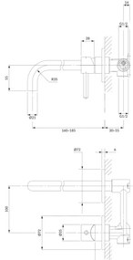 OMNIRES Y1215HCR - Umyvadlová baterie pro podomítkovou instalaci Y lesklý chrom