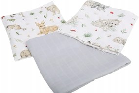 Dětské mušelínové pleny BABYMAM PREMIUM 60x75 cm - sada 3 ks - Lesní zvířátka