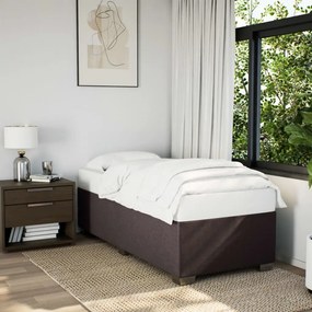 Rám postele bez matrace tmavě hnědý 90 x 200 cm textil 3284446