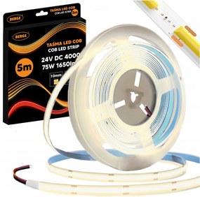 BERGE LED pásek COB Neon 24V - 528D - 15W/m - IP20 - 1650lm - 5m - neutrální barva