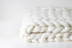 Pletená deka - krémově bílá Pro tebe