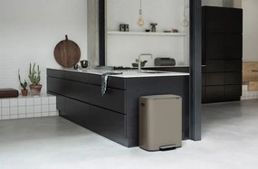 Brabantia BO pedálový koš 2x30L platinová