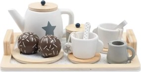Dětský dřevěný čajový set Montessori Baby Mix