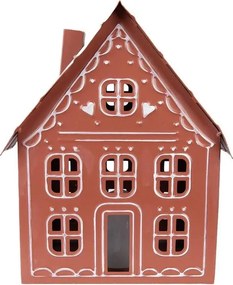 Kovová LED lucerna domek - 32 cm