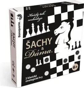 BONAPARTE Šachy a dáma 2v1 / Společenská hra / Plast / od 6 let