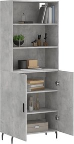 Skříň highboard betonově šedá 69,5x34x180 cm kompozitní dřevo 3189273