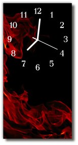 Nástěnné hodiny vertikální Požární plamen barvitý