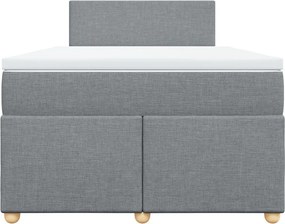 Box spring postel s matrací světle šedá 120x190 cm textil 3288912
