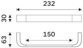 Nimco Držák na ručníky, 23 cm NIKAU - NK 30060-26