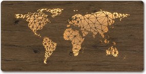 Li-Go "Mapa světa" světelný obraz s baterií a pohybovým čidlem 120x60 cm provedení povrchu: ořech