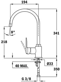 Kuchyňská baterie Teka SP 995 TG MB Černá metalická