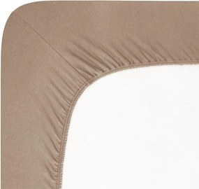 Napínací prostěradlo jersey s elastanem ořechové